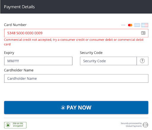 Card Blocking | Global Payments