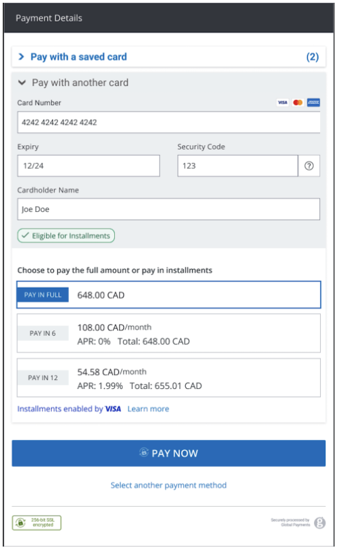Installment Service - Step By Step | Global Payments