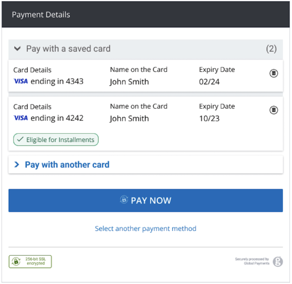 Installment Service - Step By Step | Global Payments